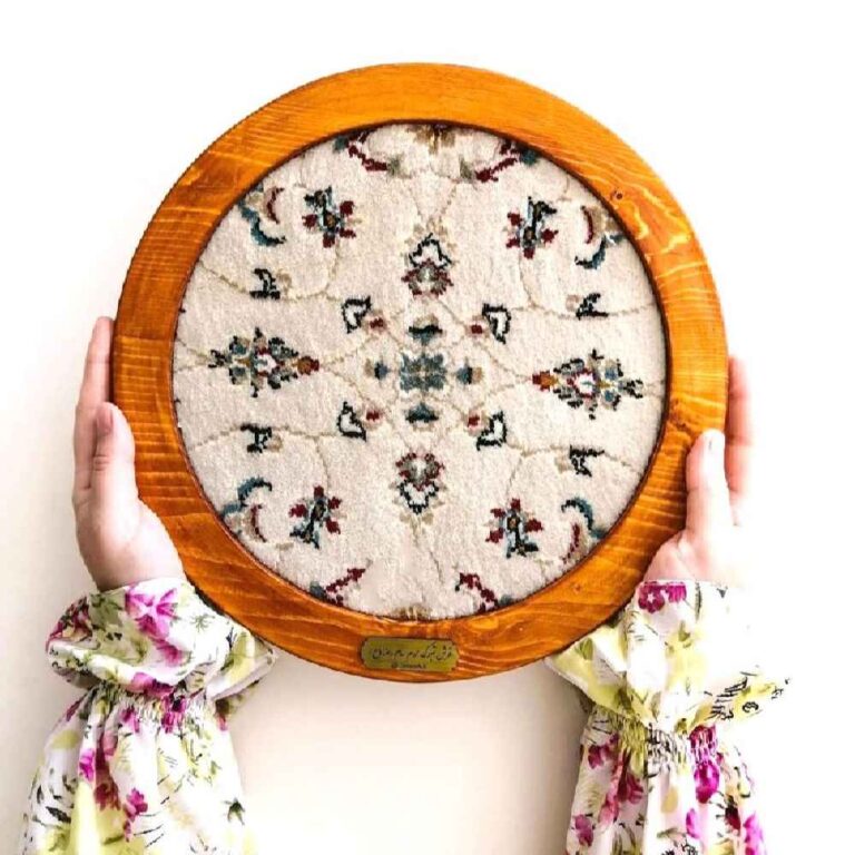 Islamic Imam Reza Holy Shrine Carpet Frame Afshan - ShopiPersia