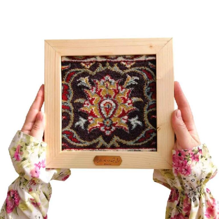 Islamic Imam Reza Shrine Carpet Frame Tamana - ShopiPersia