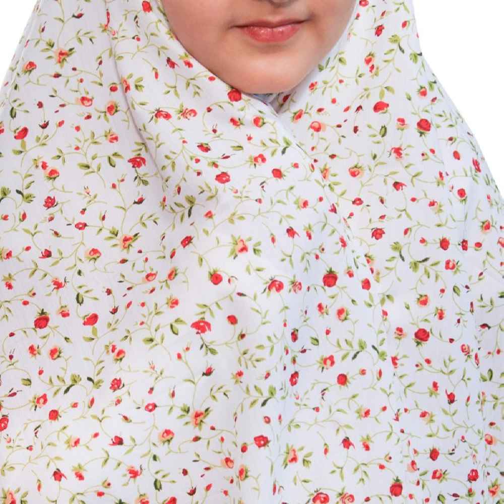 Islamic White Girls' Namaz Chador Model Shaparak - ShopiPersia