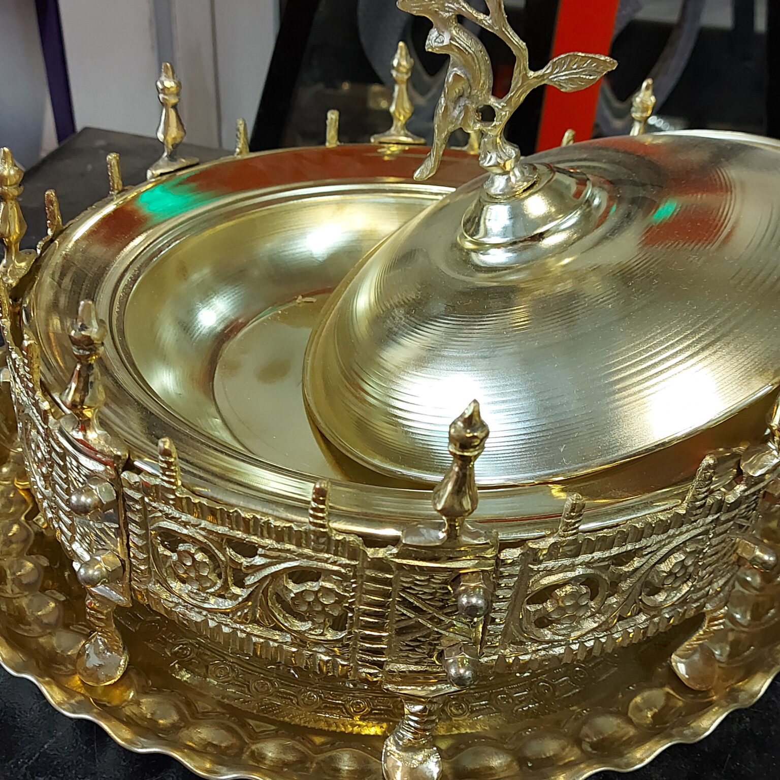 Persian Manghal Esfand and Bakhoor Burner – Engraved Brass Flower ...