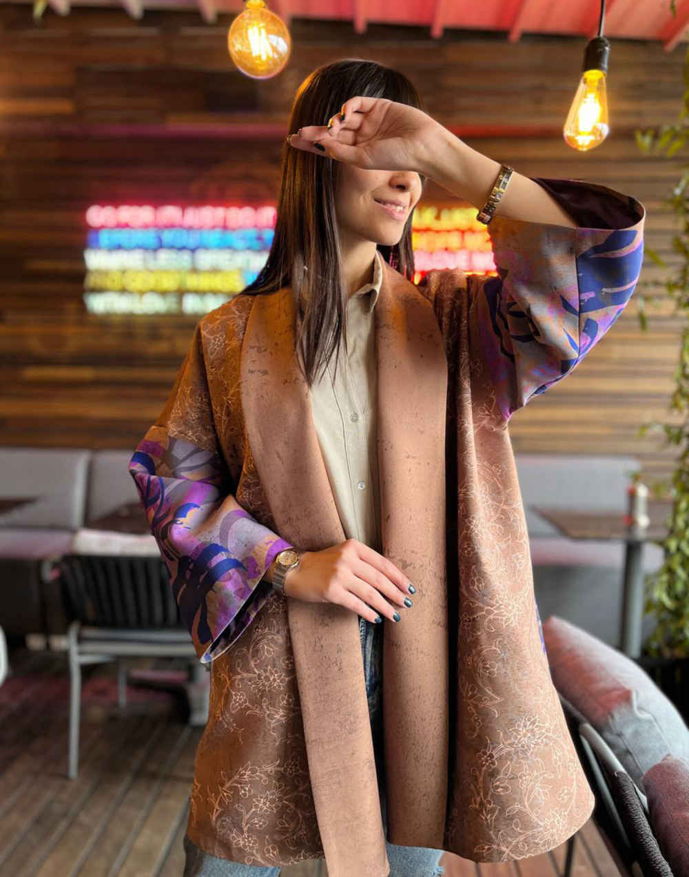 Persian Manto Model Charkh Kabud - ShopiPersia