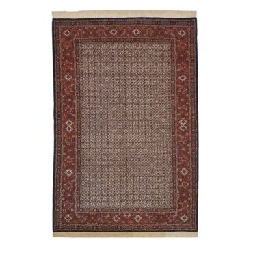 Hand-Knotted Persian Birjand Bahareh Rug (All-over Mahi / Herati ...