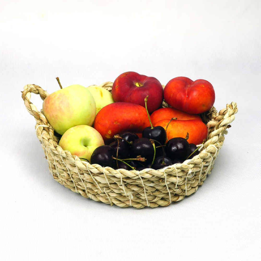 Persian Handwoven Palm Leaf Basket Model Daaz - ShopiPersia