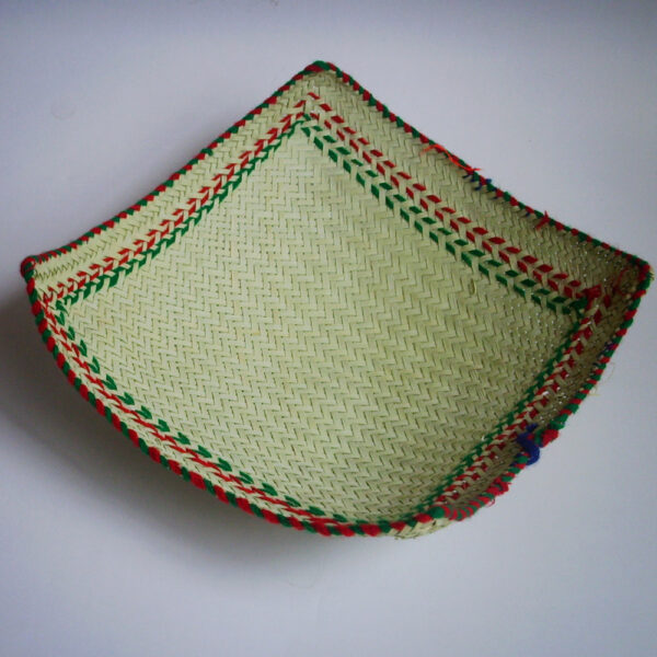 Persian Handwoven Palm Leaf Basket Model Doran - ShopiPersia
