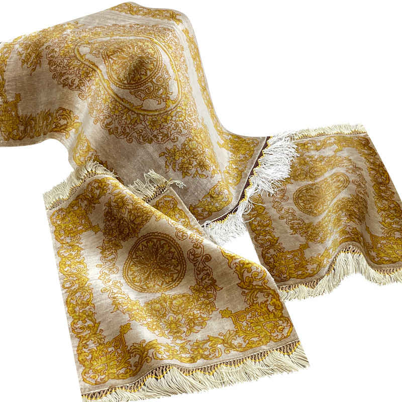 Hand-Knotted Persian Carpet Theme Silk Tablecloth Versace - ShopiPersia