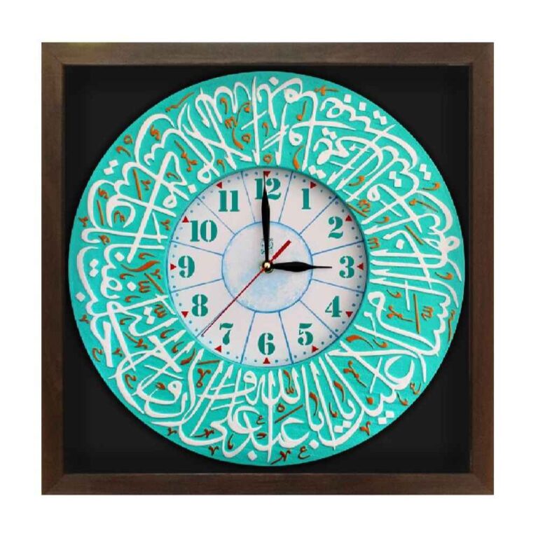 Islamic Wall Clock with the Design Imam Hussain - ShopiPersia