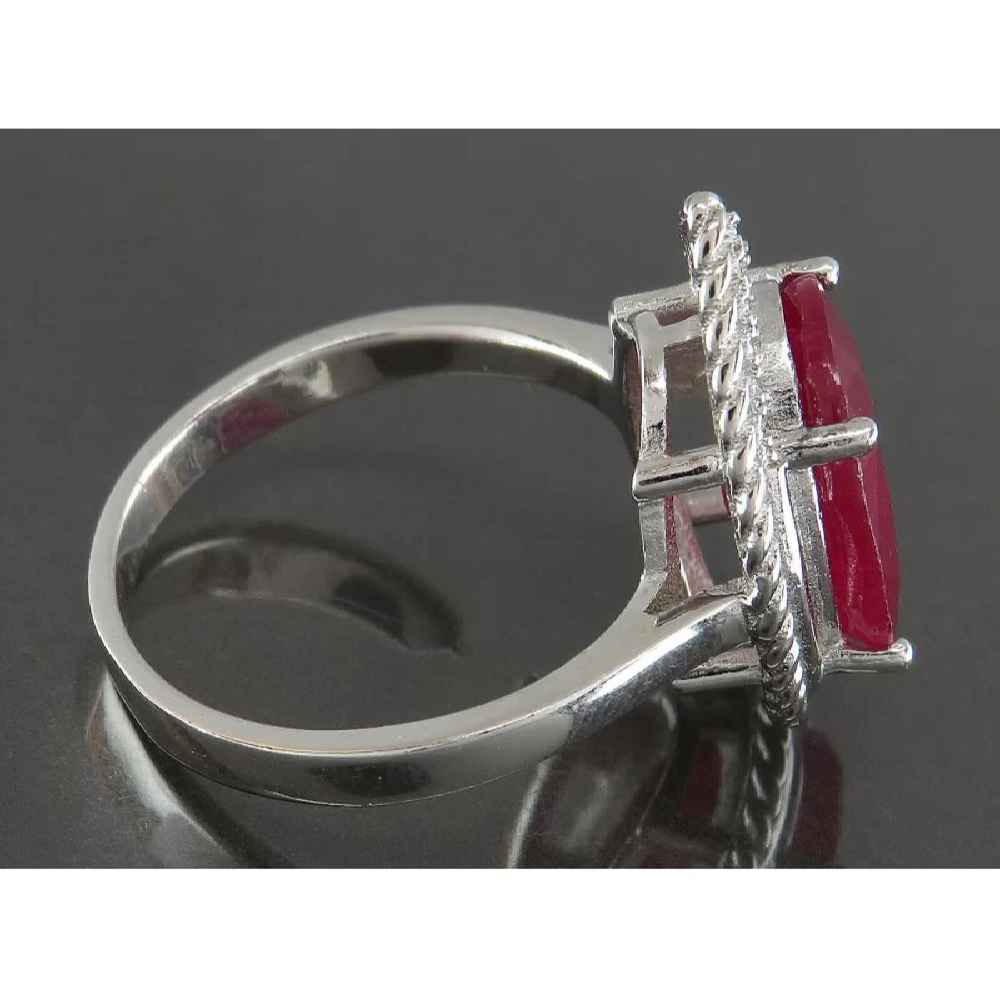 Red Ruby Engagement Silver Ring Bliss for Women Kiana Ashki - ShopiPersia