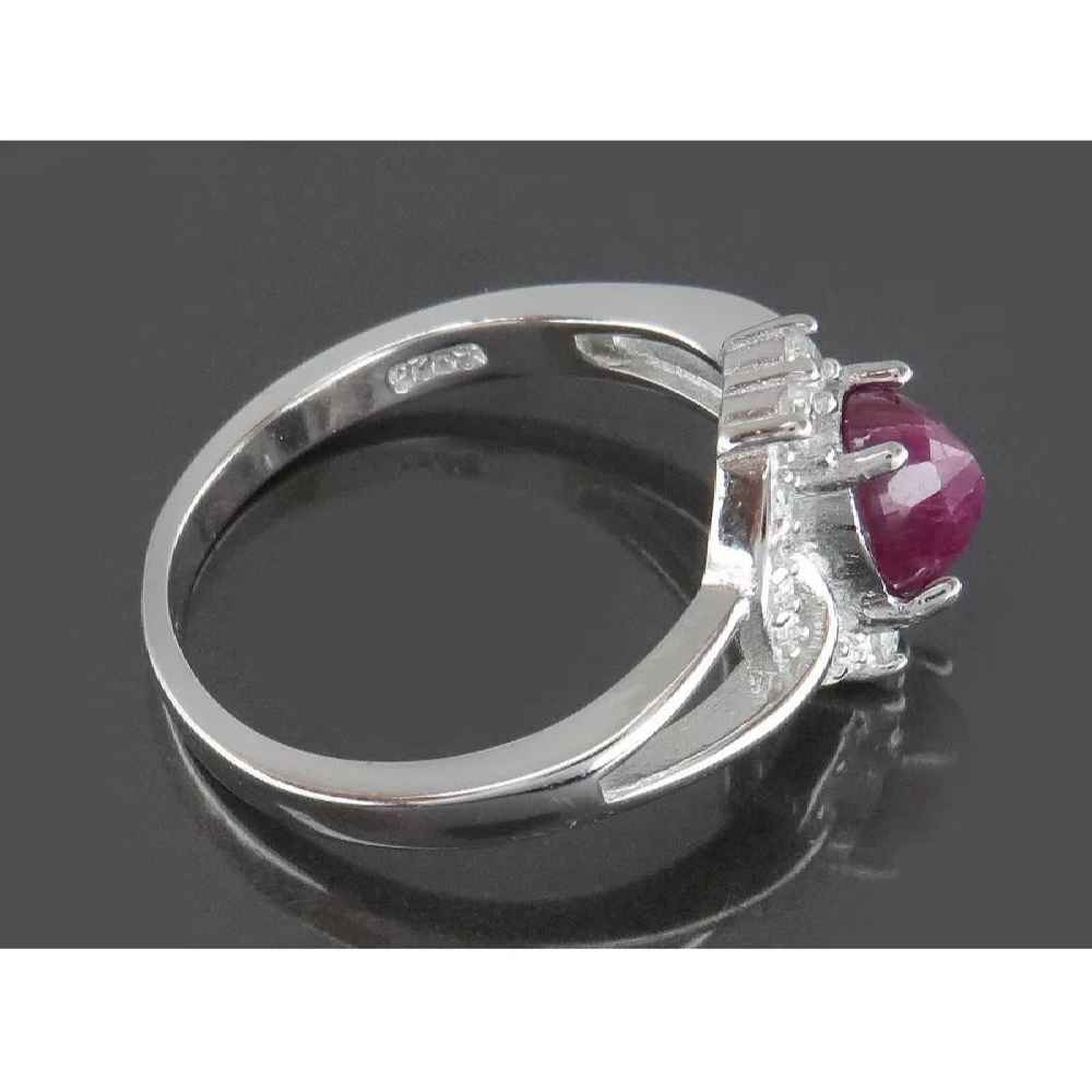 Red Ruby Engagement Silver Ring Bliss for Women Kiana Nastaran ...