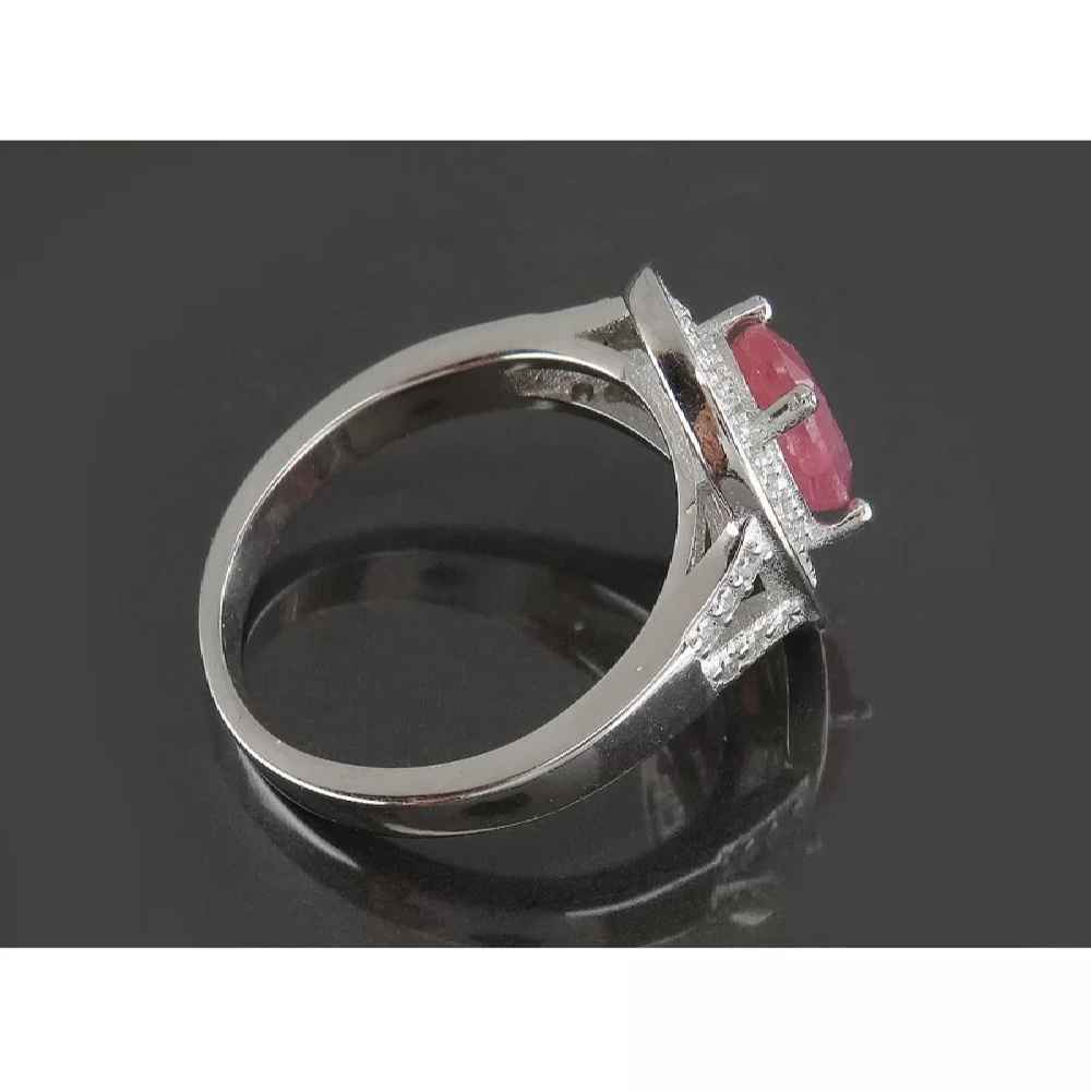 Red Ruby Engagement Silver Ring Bliss for Women Kiana Taban - ShopiPersia