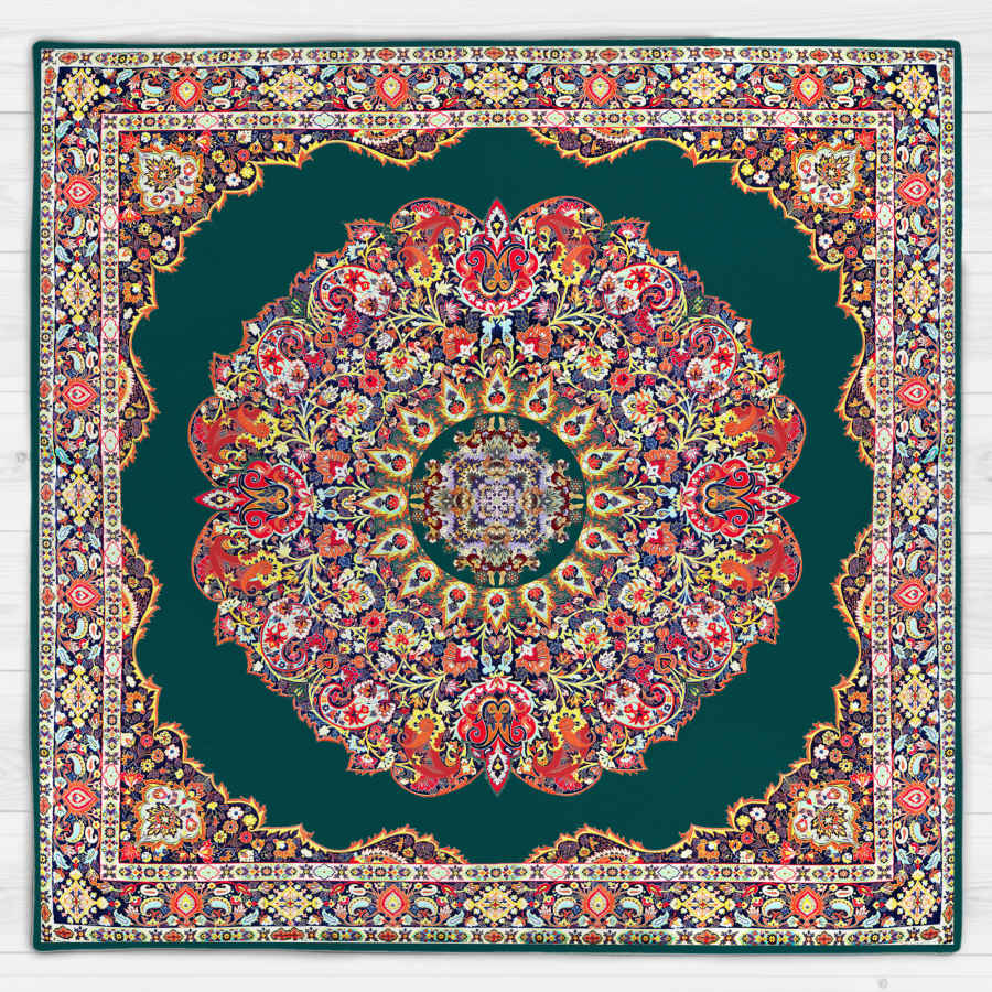 Velvet Tablecloth Persian Elegance Inspired Design Sonati - ShopiPersia