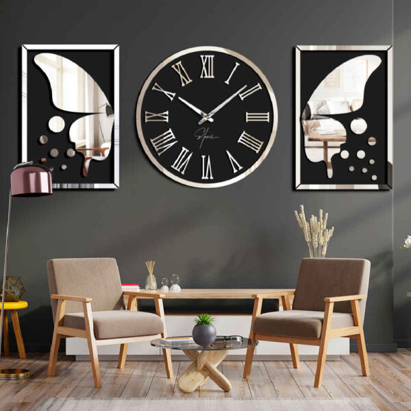 Modern 3-Piece Wall Clock Set Carolyn - ShopiPersia