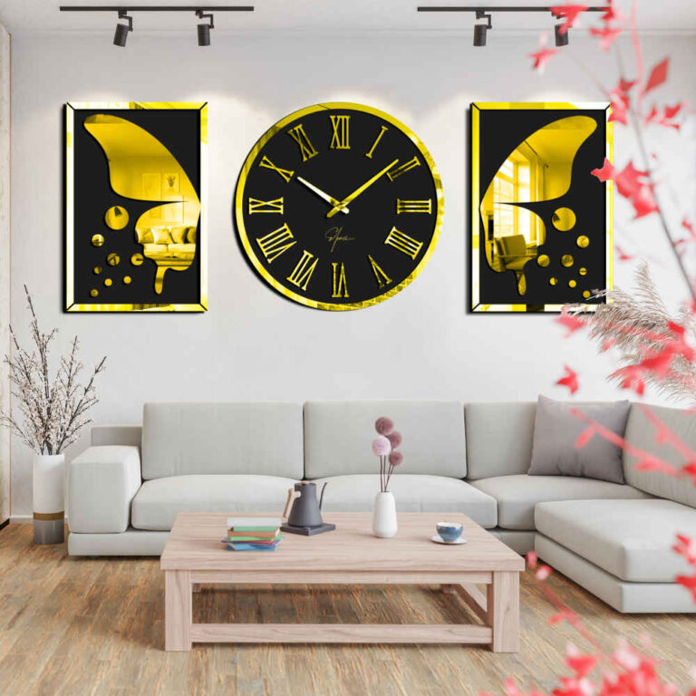 Modern 3-Piece Wall Clock Set Carolyn - ShopiPersia
