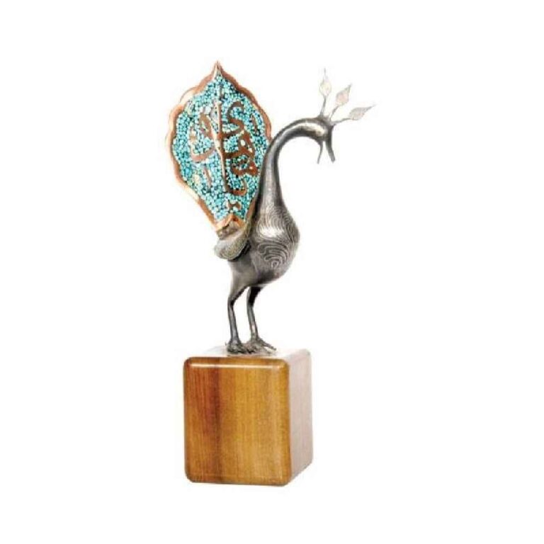 Decorative Fantasy Persian Bird Figurine Model Turquoise - ShopiPersia