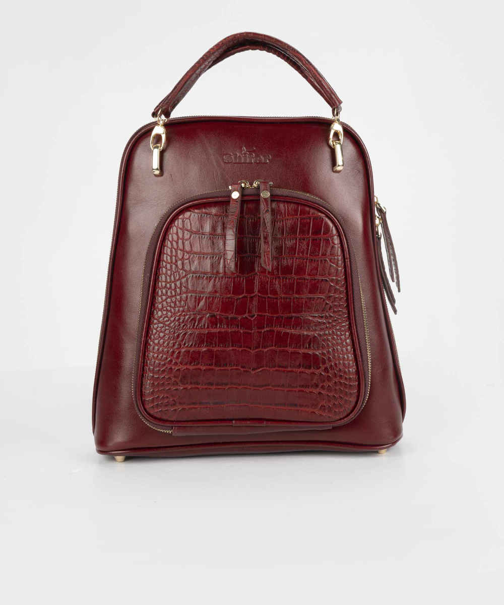 Genuine Leather Women's Backpack - Model Mandana - ShopiPersia