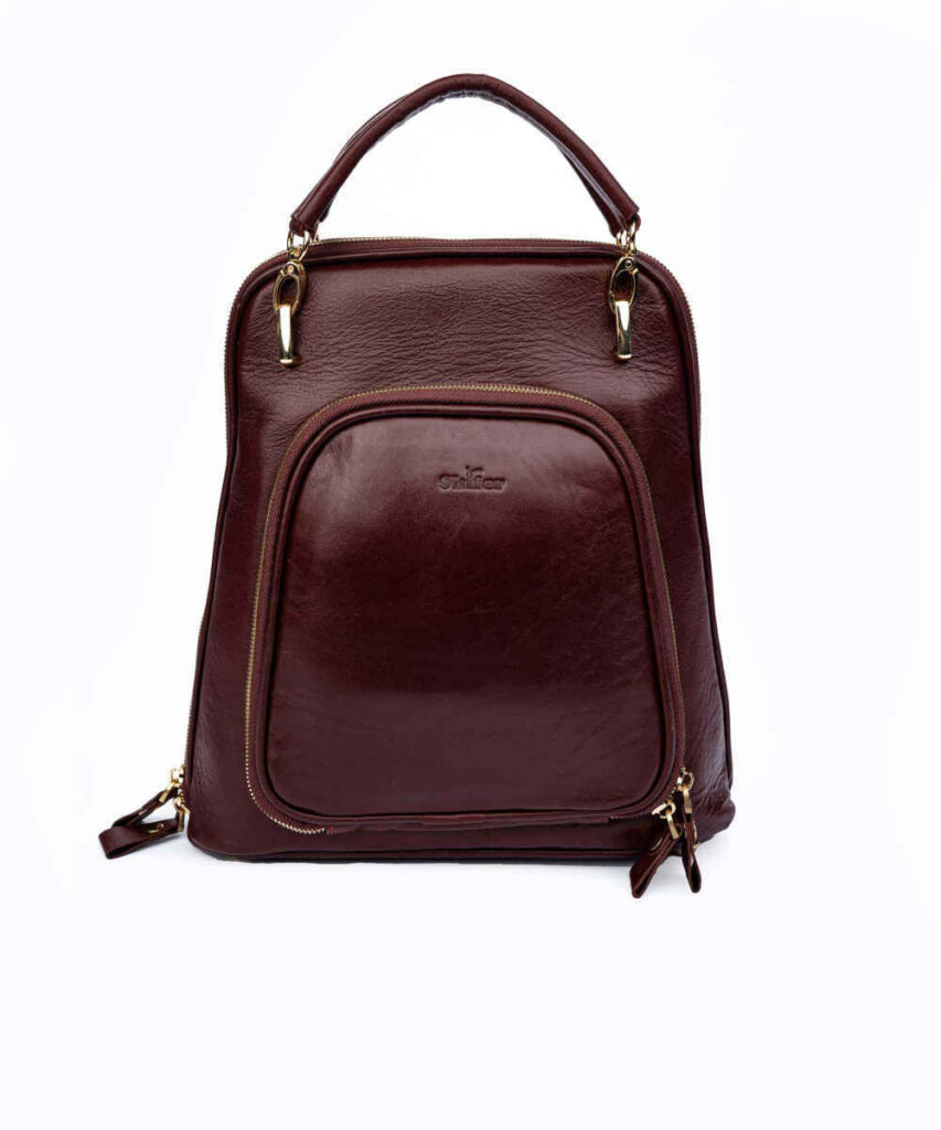 Leather Woman's Backpack Model Yasna - ShopiPersia