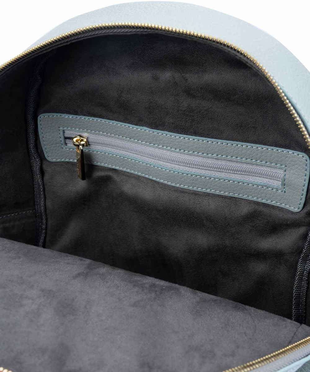 Light Blue Leather Women's Backpack - Model Shahrzad - ShopiPersia