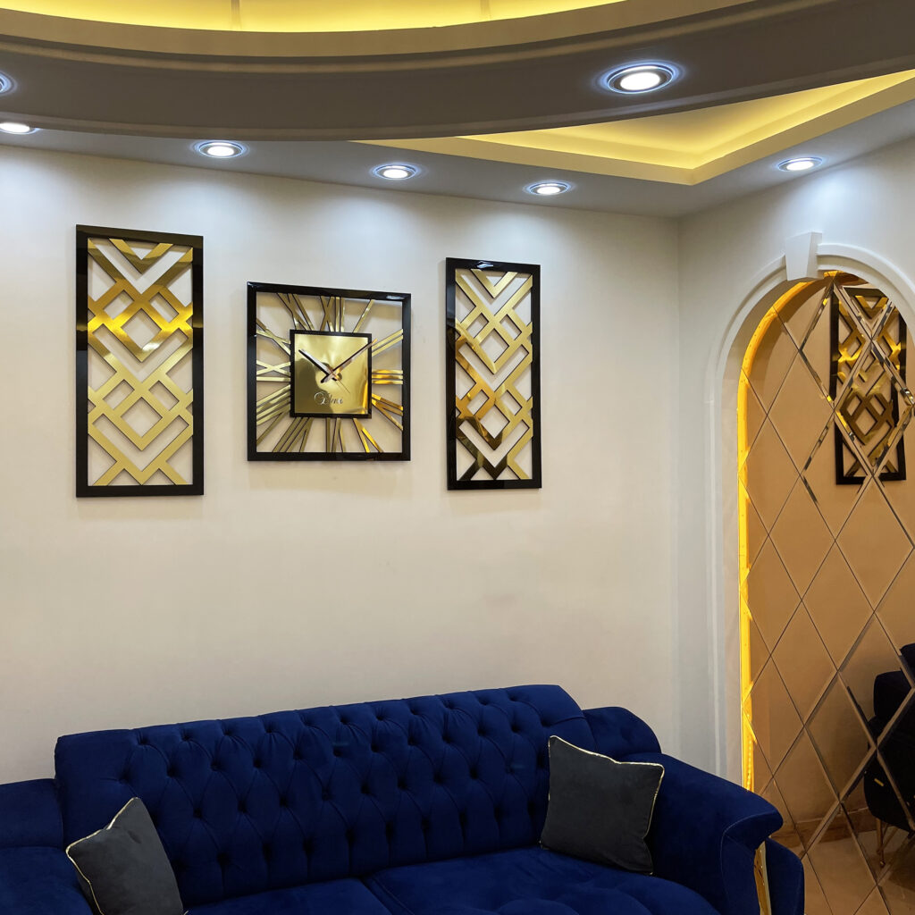 Modern 3-Piece Wall Clock Set Kian - ShopiPersia