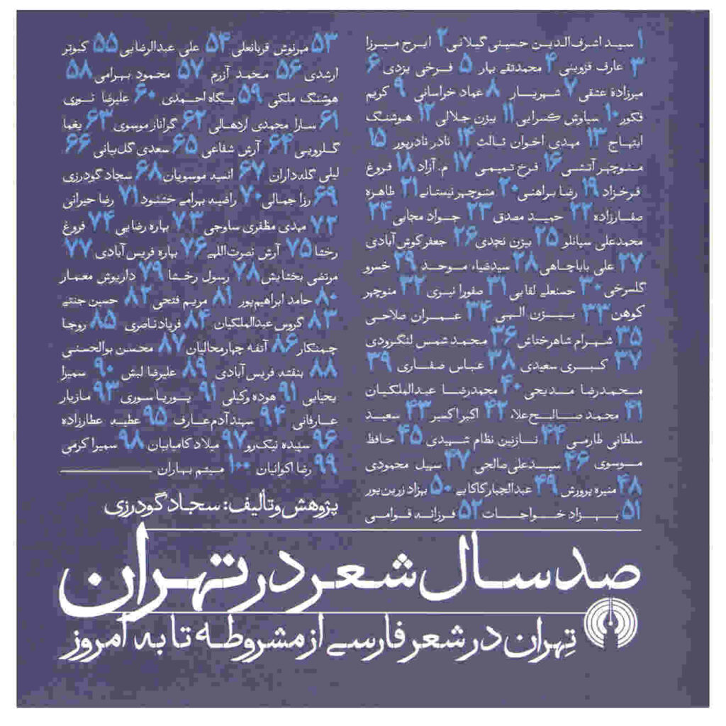 Sad Sal Sher Dar Tehran Book by Sajad Gudarzi - ShopiPersia