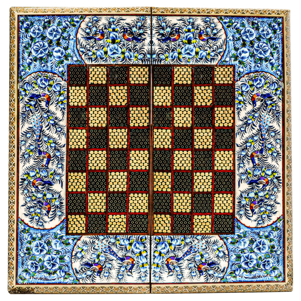 Persian Marquetry Chess Board Model Labe Gerd - ShopiPersia