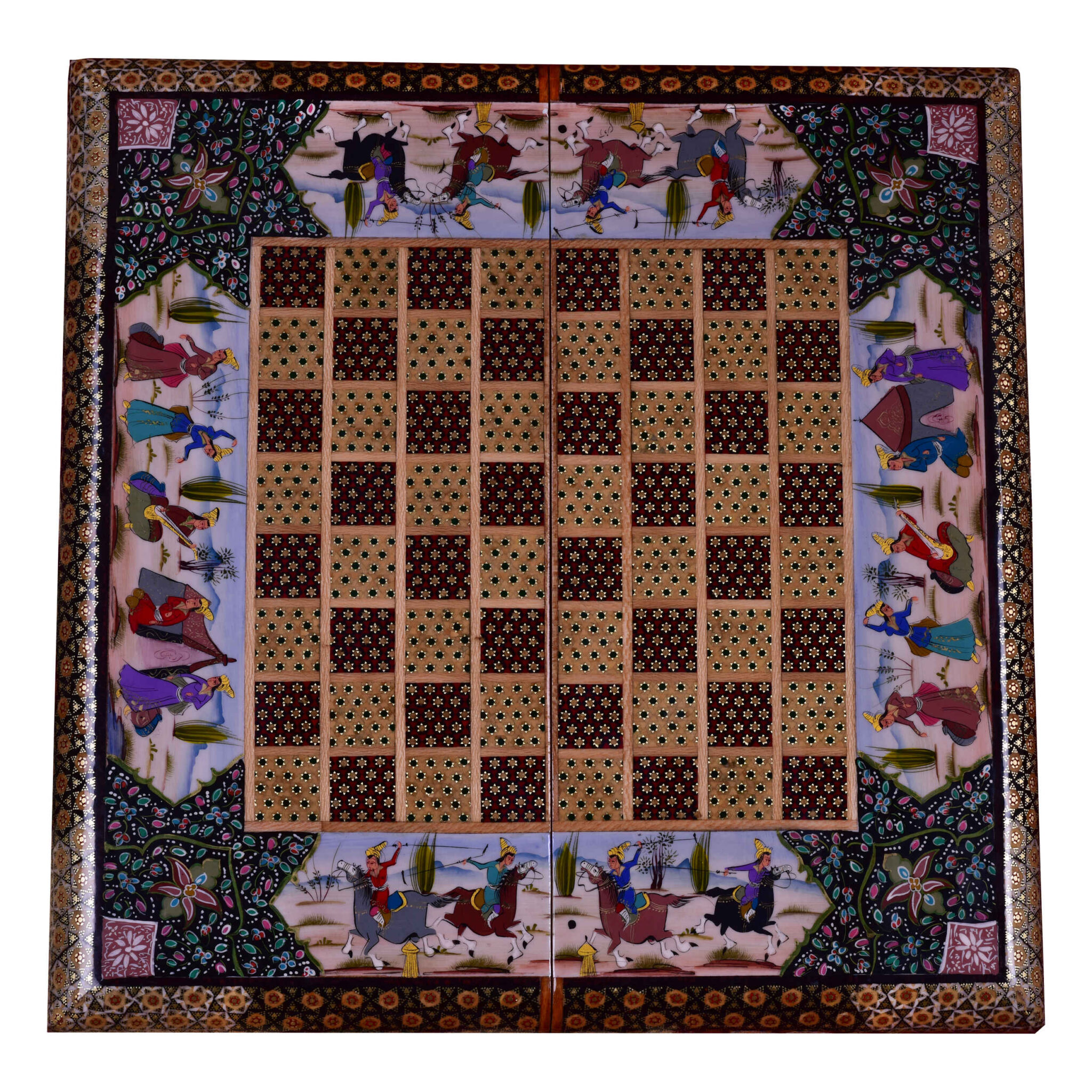 Persian Khatamkari Chess Board Model Majlesi - ShopiPersia