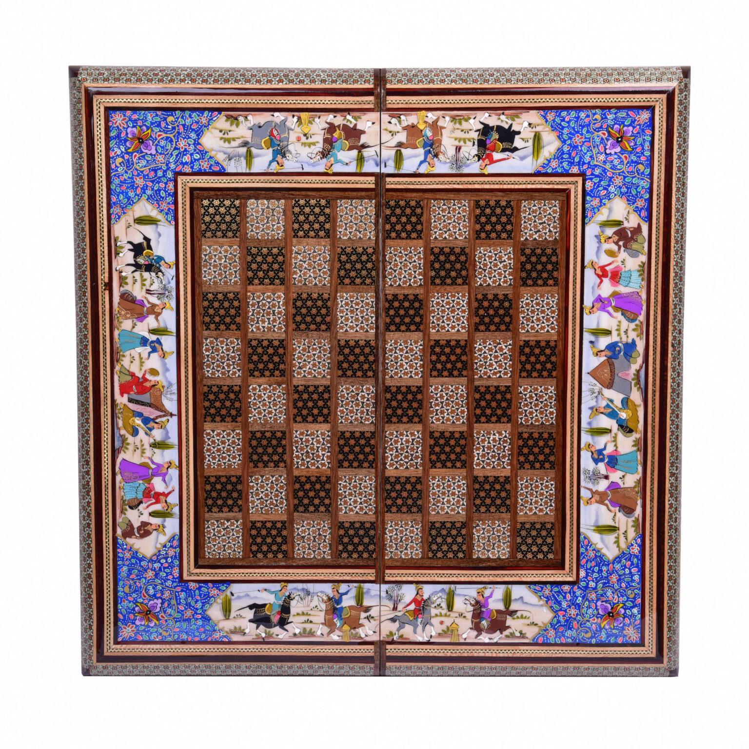 Persian Inlaid Wooden Marquetry Chess Board Model Nafis - ShopiPersia