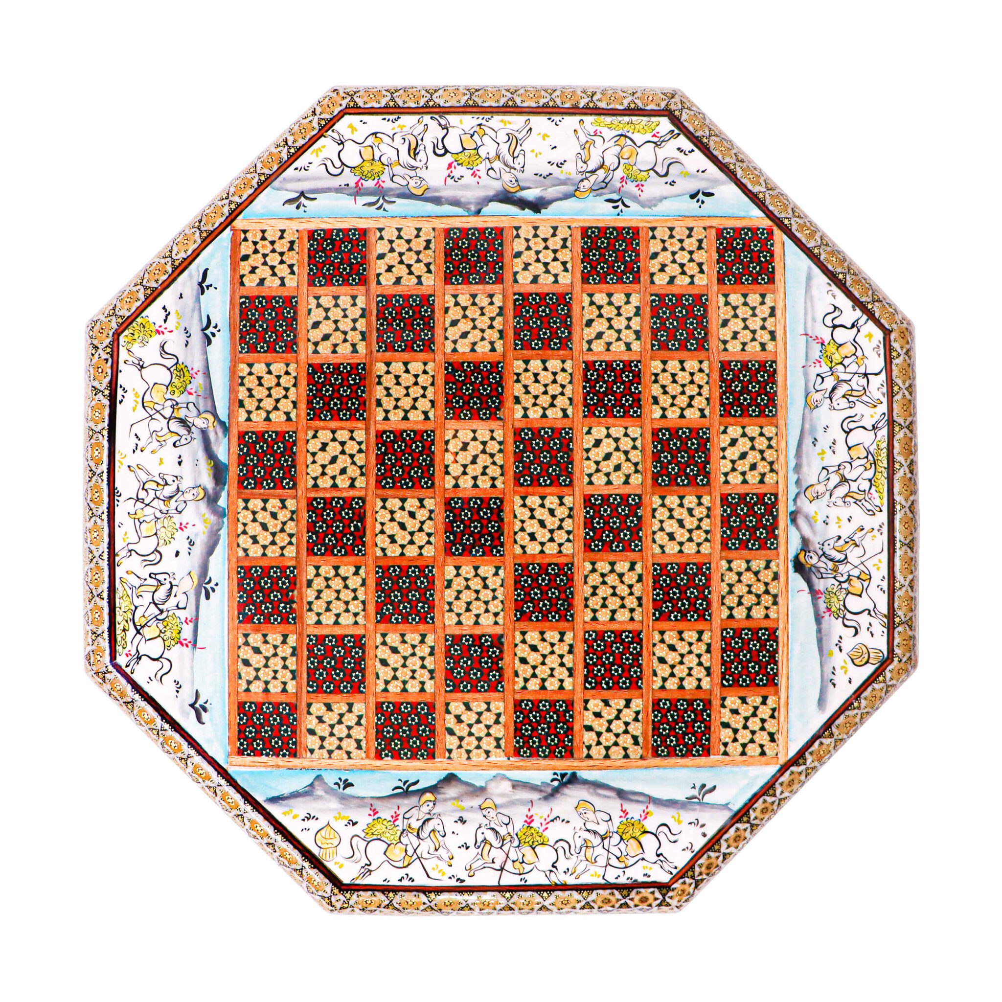 Persian Khatamkari Chess Board Model Simaroo - ShopiPersia