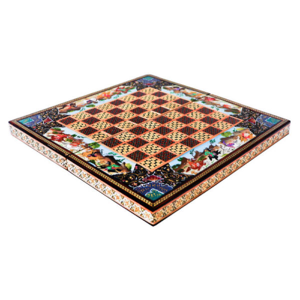 Persian Marquetry Chess Board Tazhib - ShopiPersia