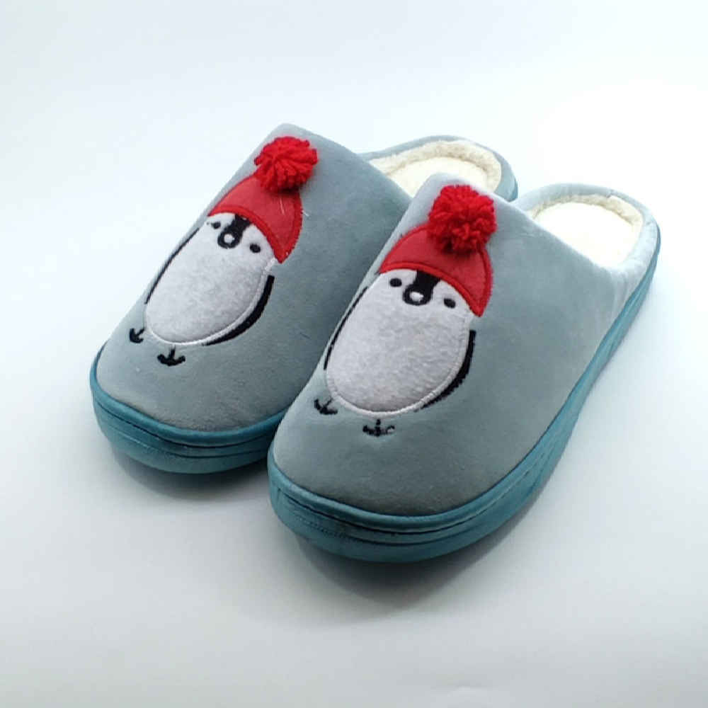 Soft Blue Women’s Slippers Model Penguin - ShopiPersia