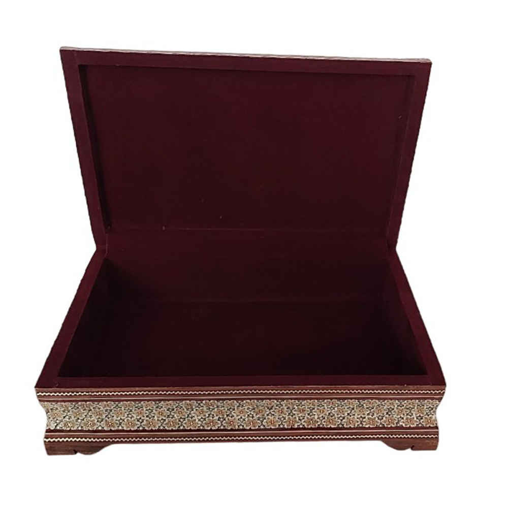 Beautiful Wooden Quran Storage Box - Khatam Enameled with Velvet Lining ...