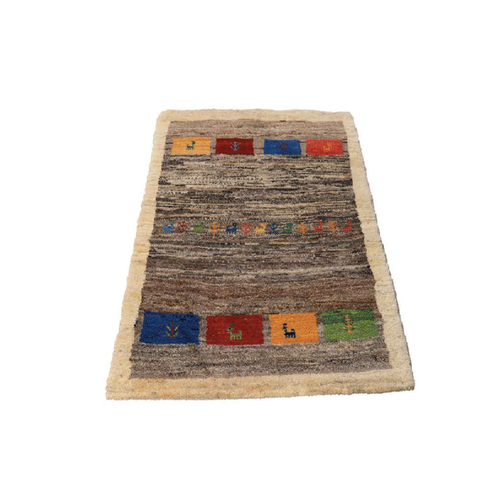 Persian Gabbeh Wool Rug Handwoven Nastaran - ShopiPersia