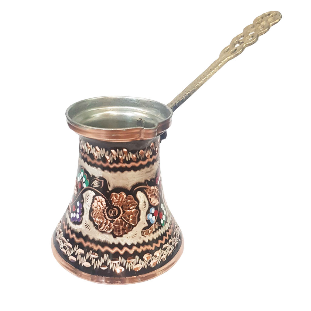 Turkish Coffee Pot - Traditional Hammered Copper Cezve / Ibrik, Almas ...