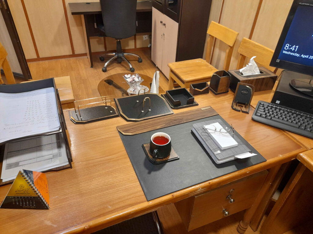 Wooden Office Desk Organizer - Model Avang (10 Pieces) - ShopiPersia