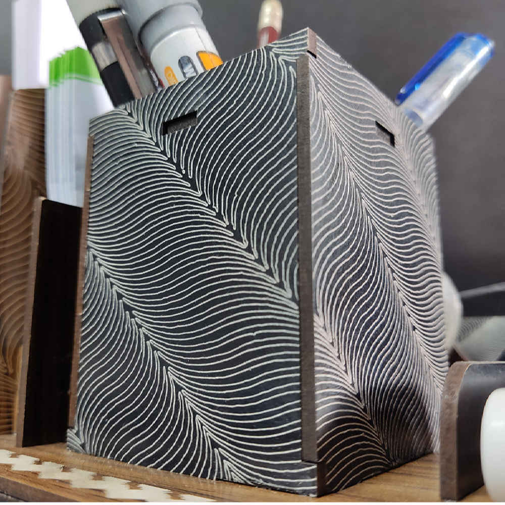 Wooden Office Desk Organizer - Model Mahyas - ShopiPersia