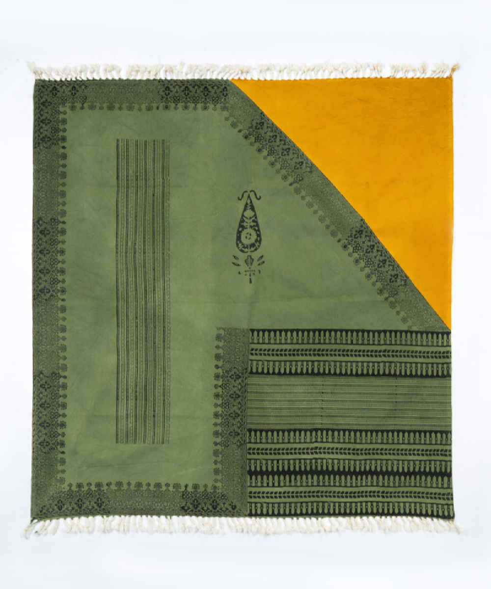 Block Print Linen Tablecloth Model Khormaloo - ShopiPersia