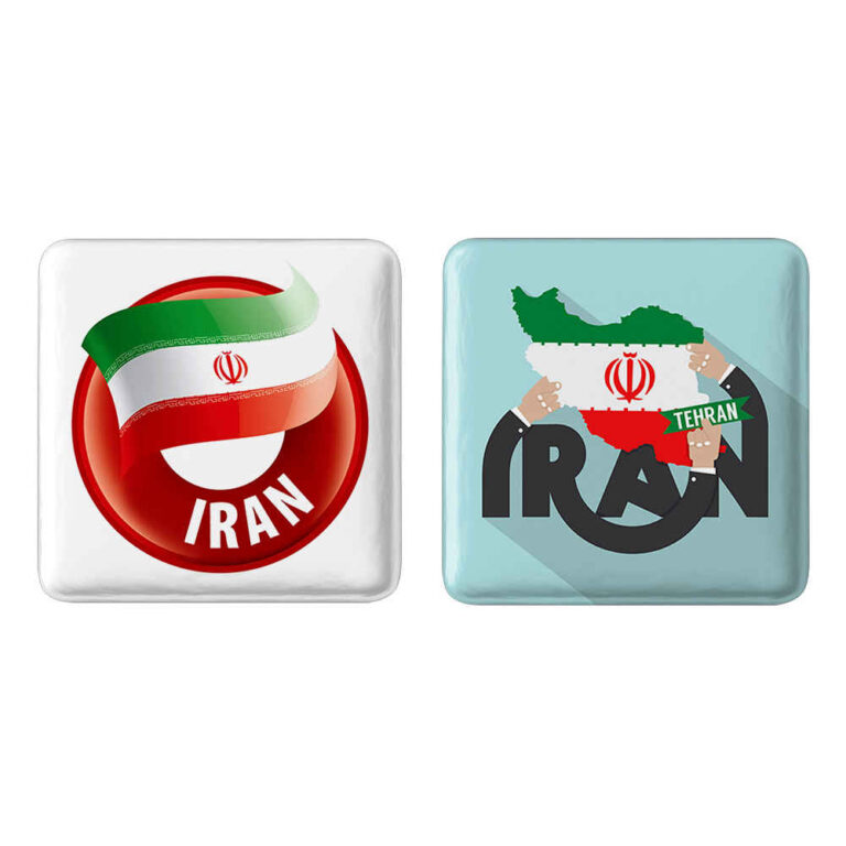 Iranian Flag Button Pin Set (2pcs) - ShopiPersia