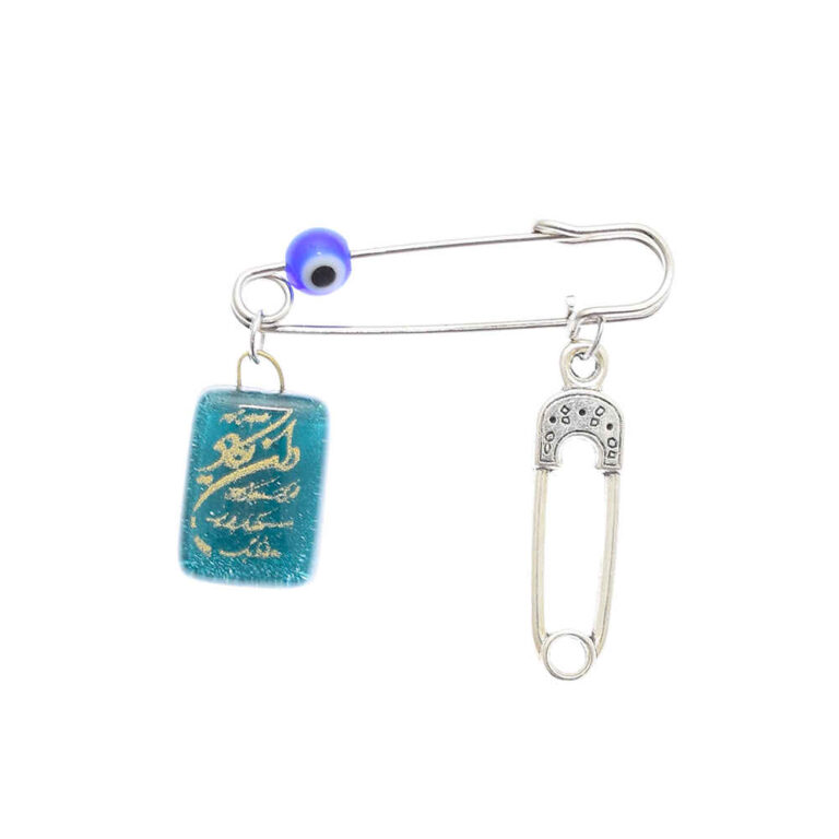 Islamic Safety Pin Brooch for Kids Evil Eye - ShopiPersia