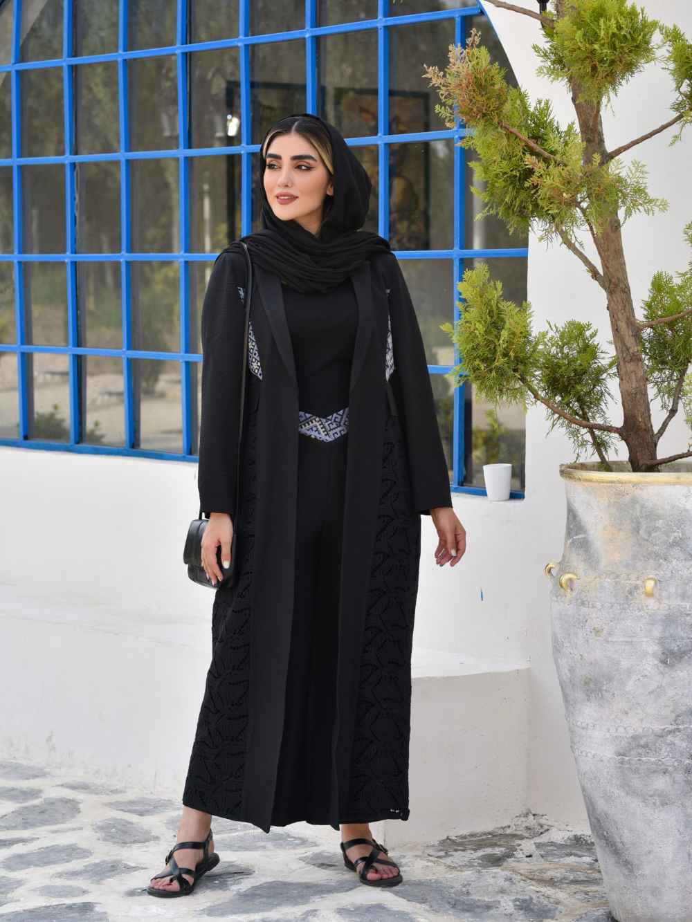 Persian Embroidered Manto & Pants Set Model Elika - ShopiPersia