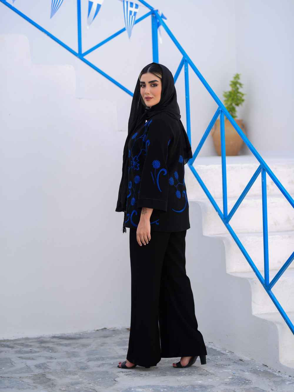 Persian Embroidered Manto & Pants Set Model Hanis - ShopiPersia