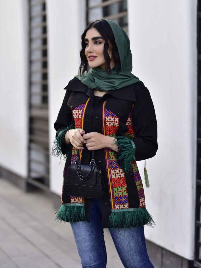 Persian Jacquard Manto Model Atrisa - ShopiPersia