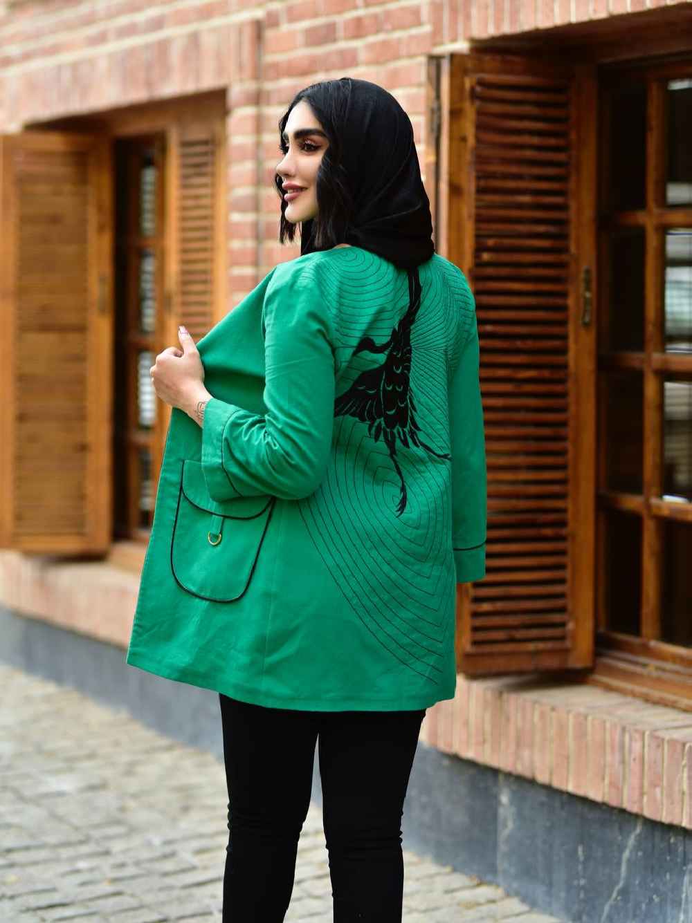 Persian Linen Manto Model Simorgh - ShopiPersia