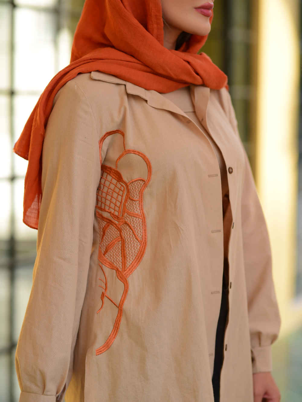 Persian Linen Manto Model Yekta - ShopiPersia