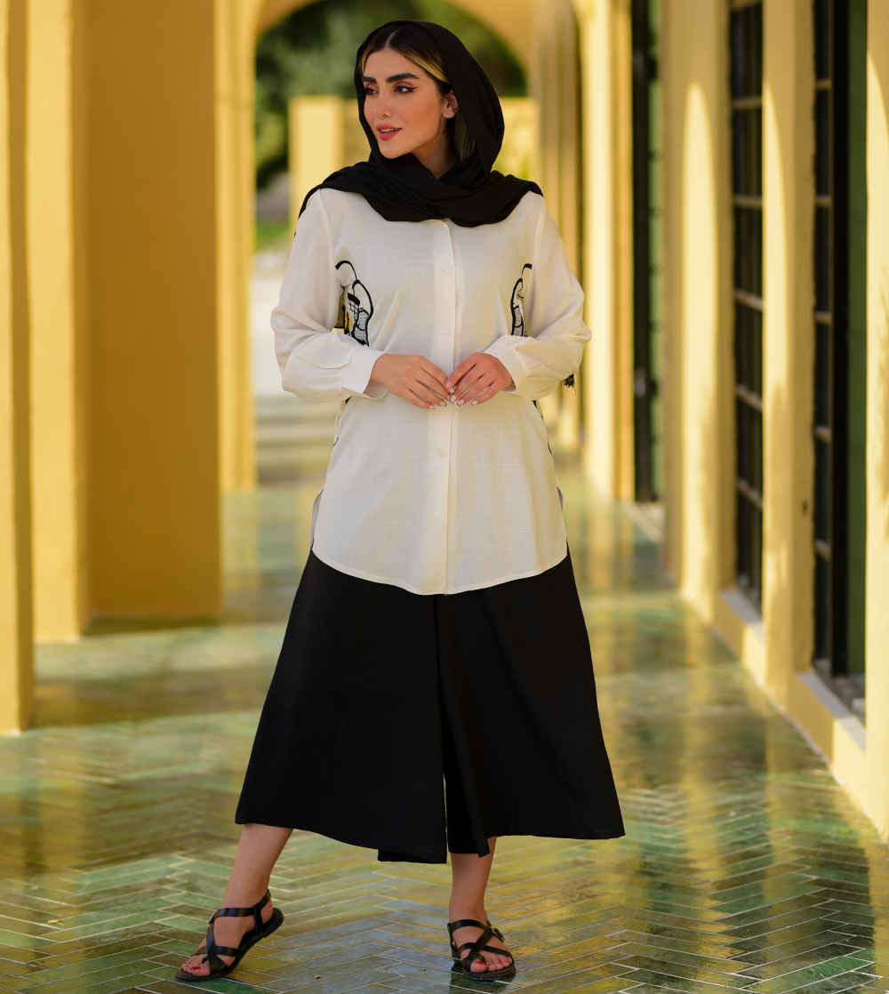 Persian Linen Manto Model Yekta - ShopiPersia