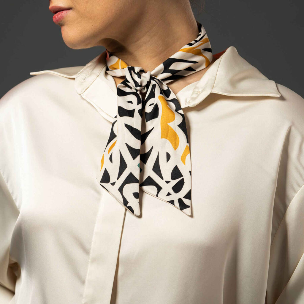 Persian Silk Neck Scarf for Women Luxe and Vibrant Square Khial ...