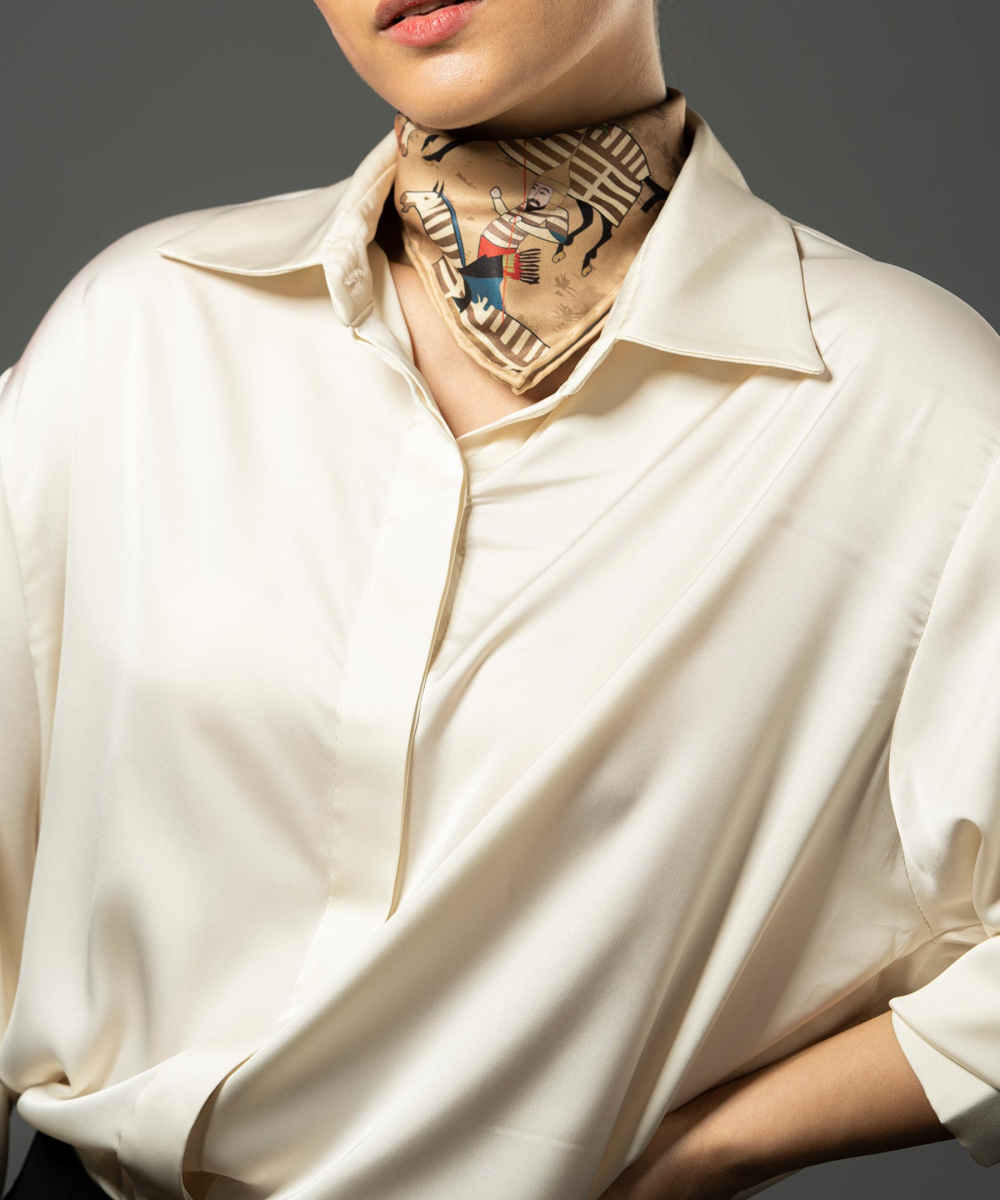 Persian Silk Neck Scarf for Women Luxe and Vibrant Square Razm ...