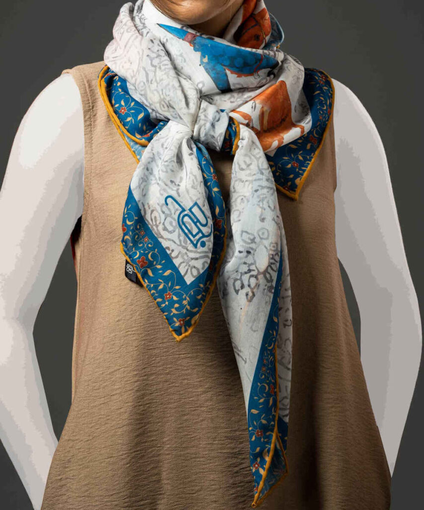 Persian Scarf for women Luxe and Vibrant Motif Bahram o Azadeh ...