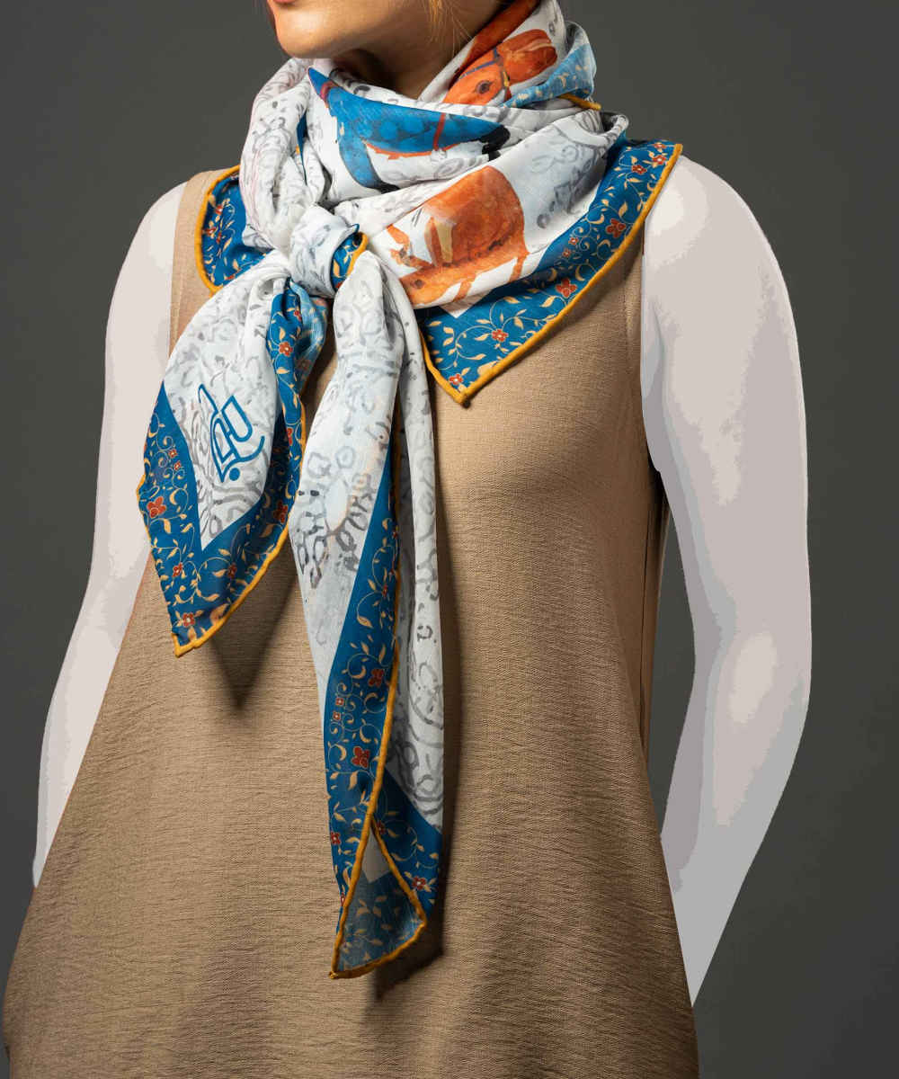 Persian Scarf for Women - Luxe and Vibrant Motif Bahram o Azadeh ...