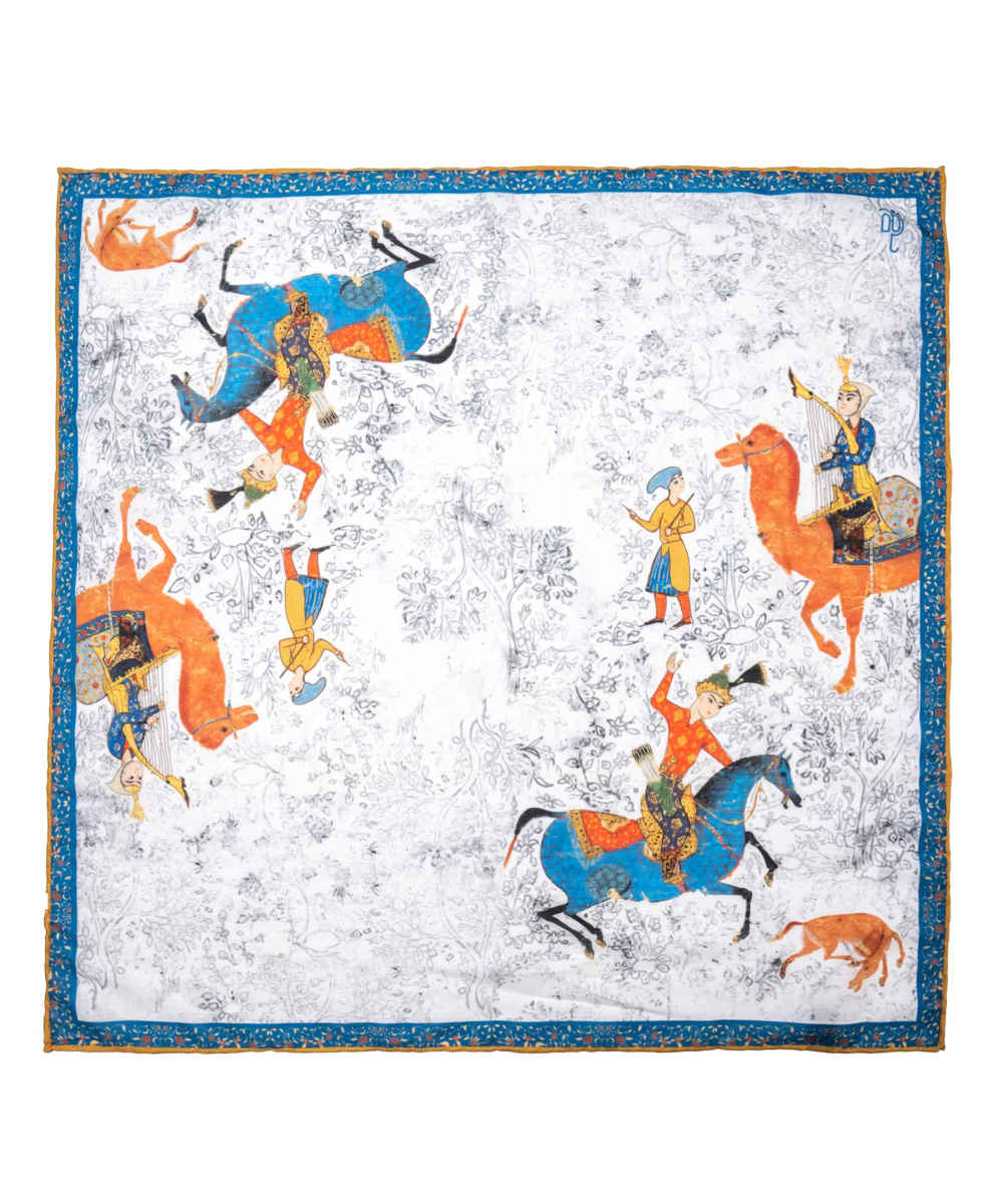 Persian Scarf for Women - Luxe and Vibrant Motif Bahram o Azadeh ...