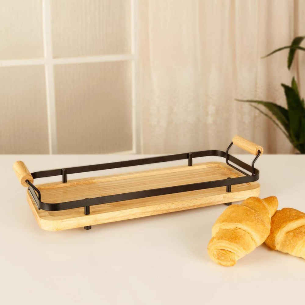 Wooden Tea Serving Tray Model karizma - ShopiPersia