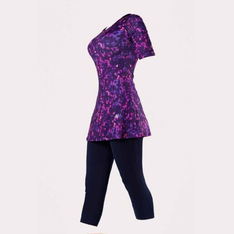 2 Piece Women's Short Sleeve Swimsuit Model Maha - ShopiPersia