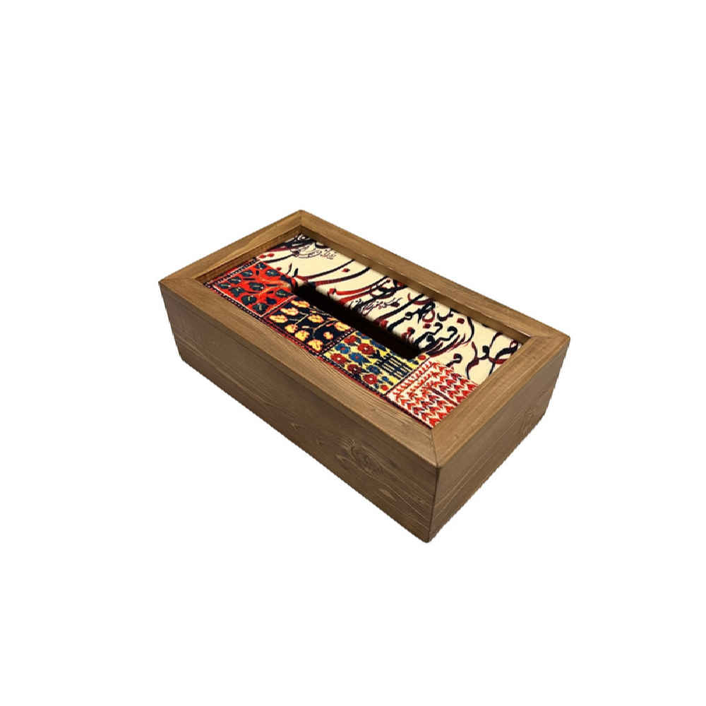 Persian Wooden Waste Basket & Tissue Box Set - ShopiPersia